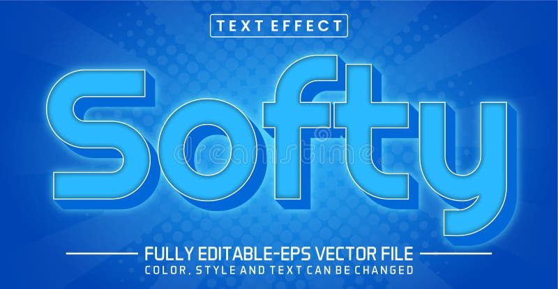 Softy Text Editable Style Effect Stock Vector - Illustration of text ...