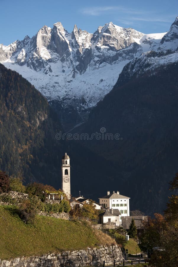 Soglio in Bregaglia Region - Switzerland Stock Photo - Image of scenic ...