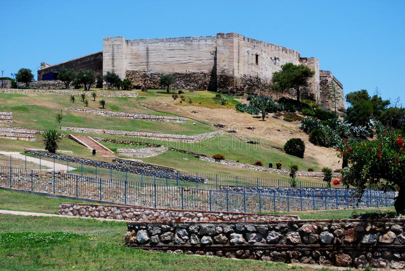 Sohail Castle, Fuengirola foto de archivo. Imagen de fortaleza - 71346668