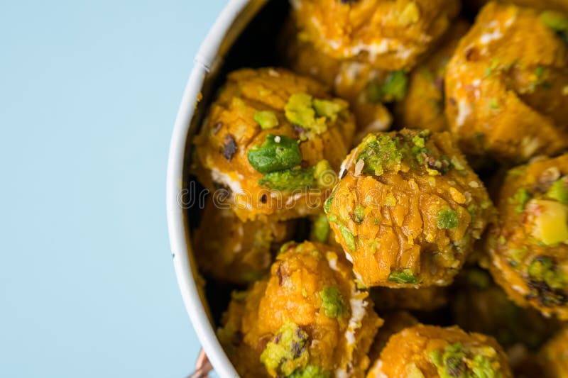 Sohan Dessert, the Traditional Famous Iranian Dessert on a Blue ...