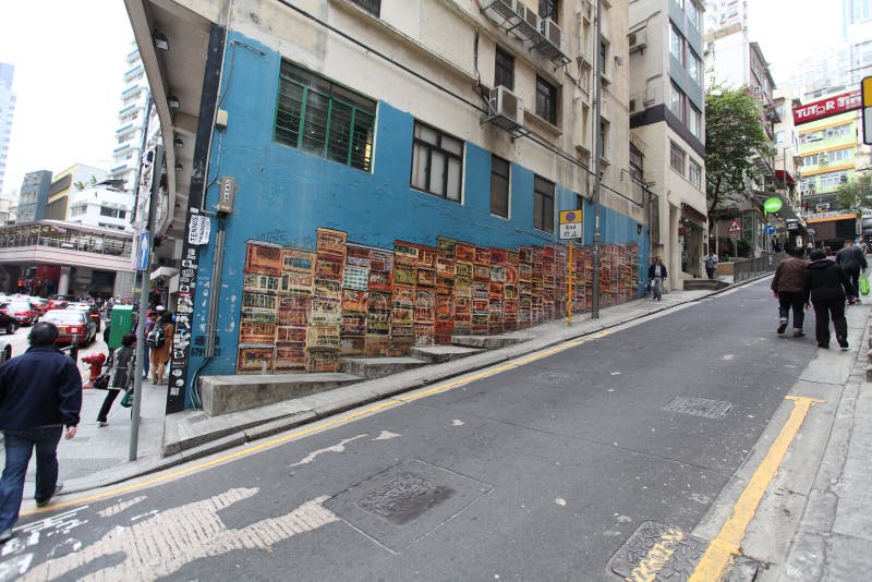SoHo area in Hong Kong. editorial photo. Image of shops - 68626356
