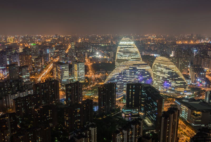 SOHO Wangjing in Beijing editorial photography. Image of china - 57566977