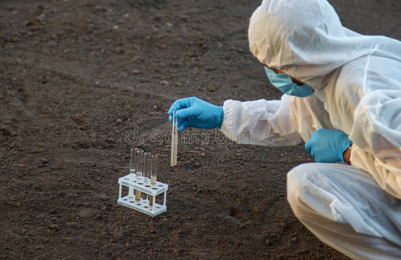 Soil Analysis in a Test Tube. Selective Focus Stock Image - Image of ...