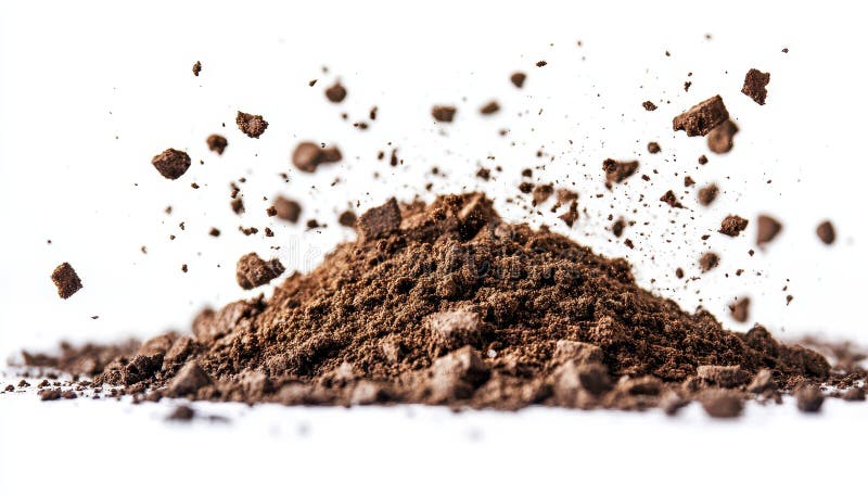 Soil Being Disrupted and Scattered, Creating a Dynamic Cloud of Flying ...