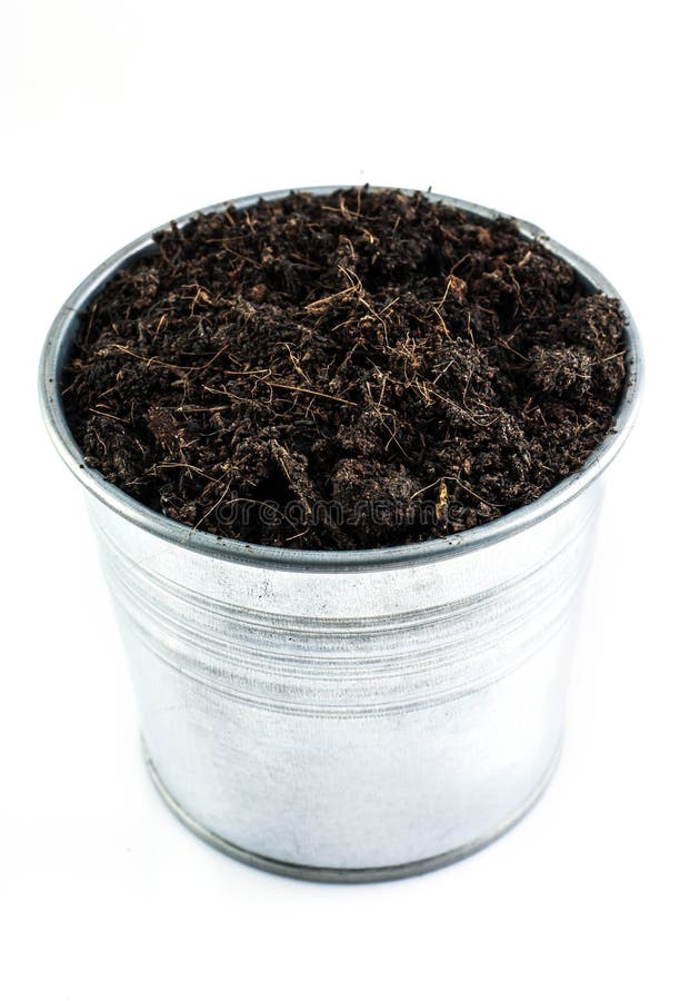 Soil in bucket stock photo. Image of single, soil, white - 30537192