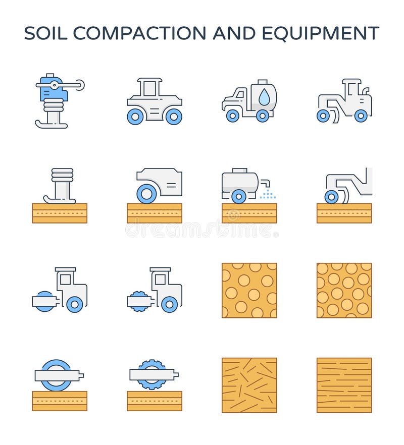 Soil compaction icon stock vector. Illustration of heavy - 123316466