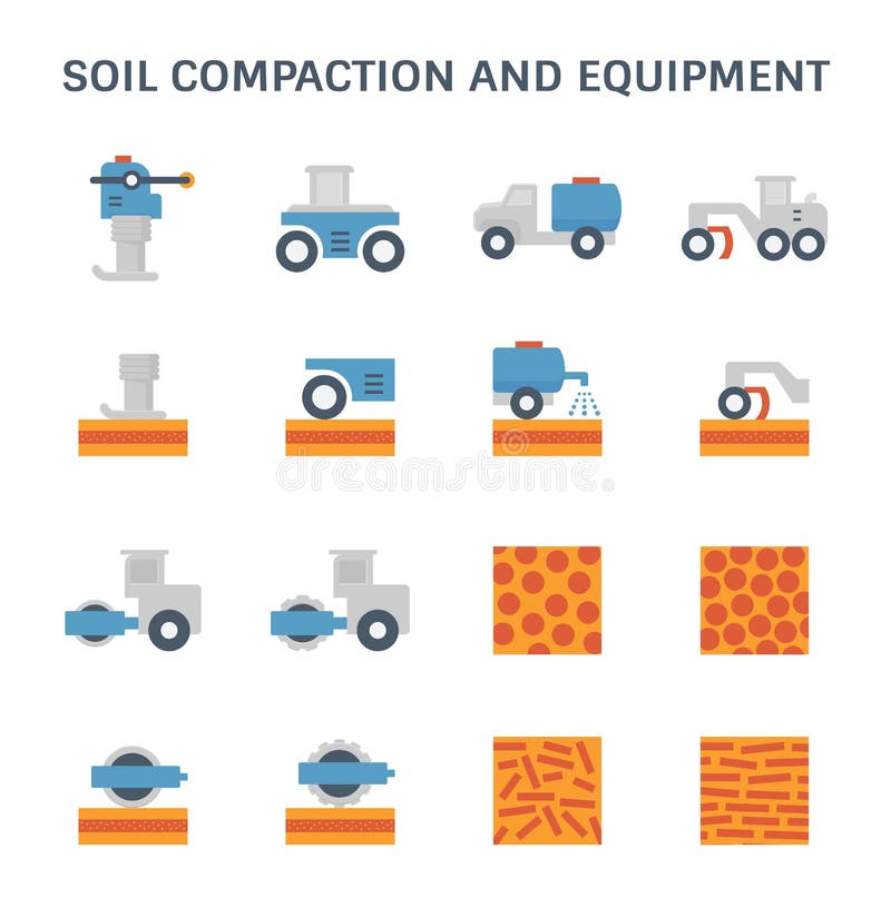 Soil compaction equipment stock vector. Illustration of repair - 159684046