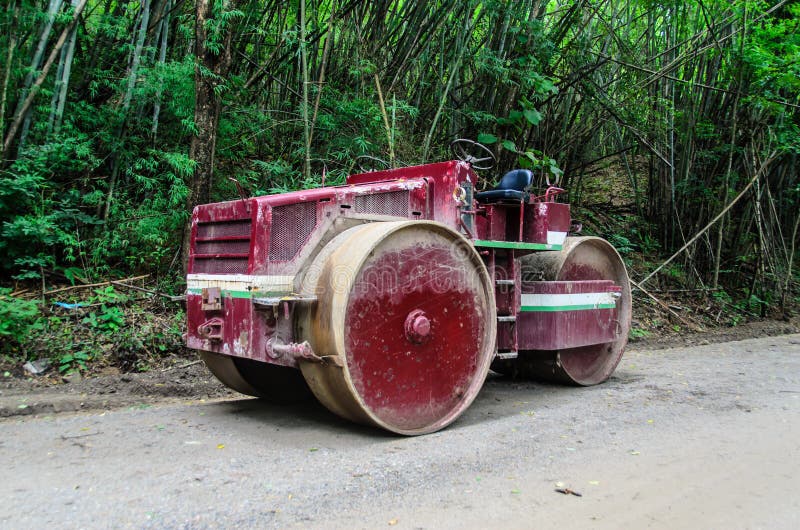 Soil compactor ancient stock image. Image of construction - 42888105