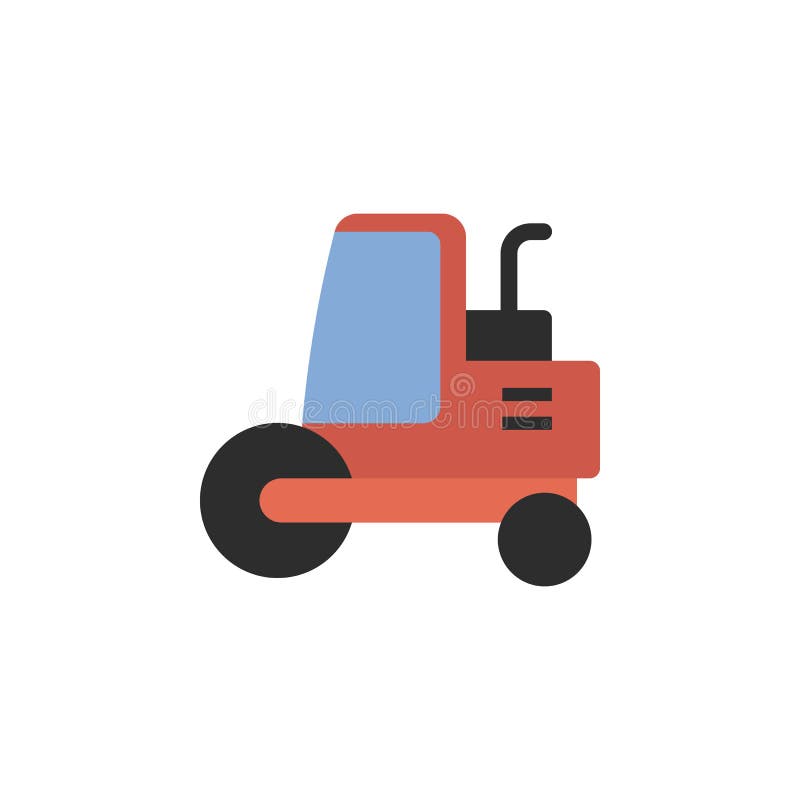 Soil Compactor, Flattener, Steamroller Icon. Element of Color ...