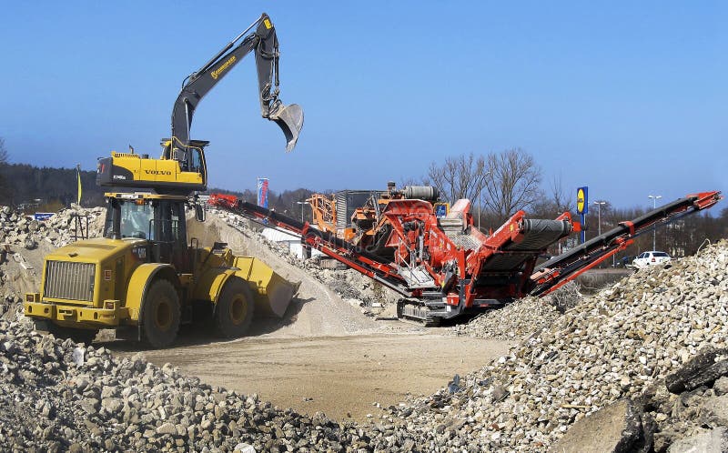 Soil, Construction Equipment, Rubble, Machine Stock Image - Image of ...