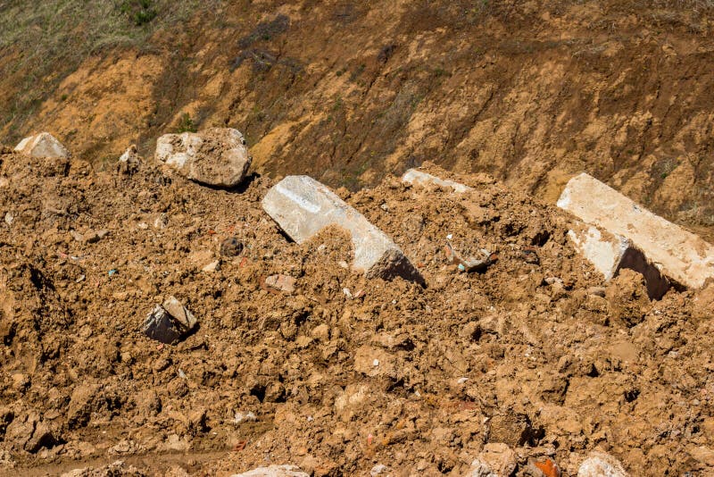 Soil and Debris Piled Up in a Heap Stock Photo - Image of quarry, block ...