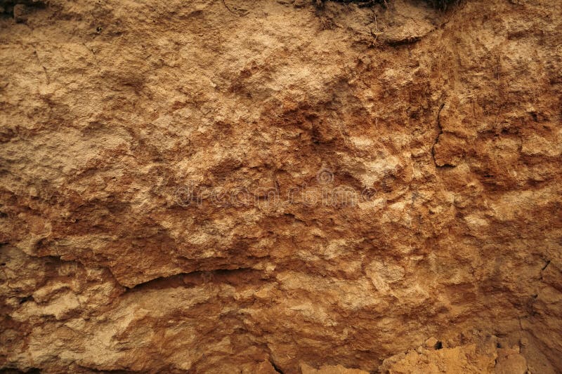 Soil or Dirt Cross Section Close-up. Underground Earth Texture, Cross ...