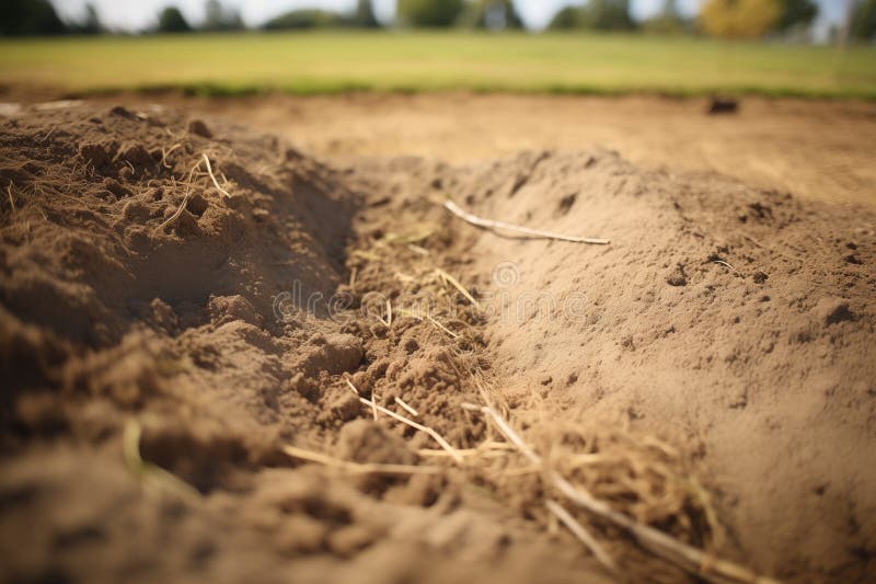 Soil Displacement Pattern Next To Molehill Stock Illustration ...