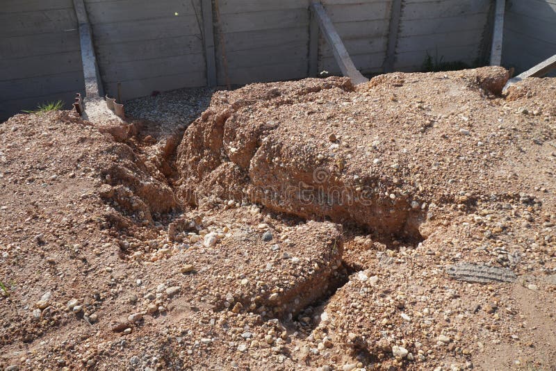 Soil Erosion Caused by Heavy Rains on Construction Sites. Construction ...