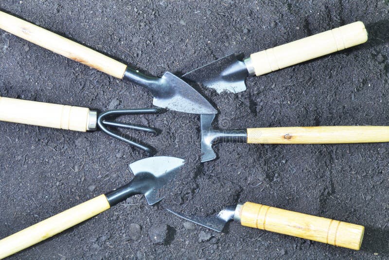Soil and garden tool stock photo. Image of soil, gardening - 58650286