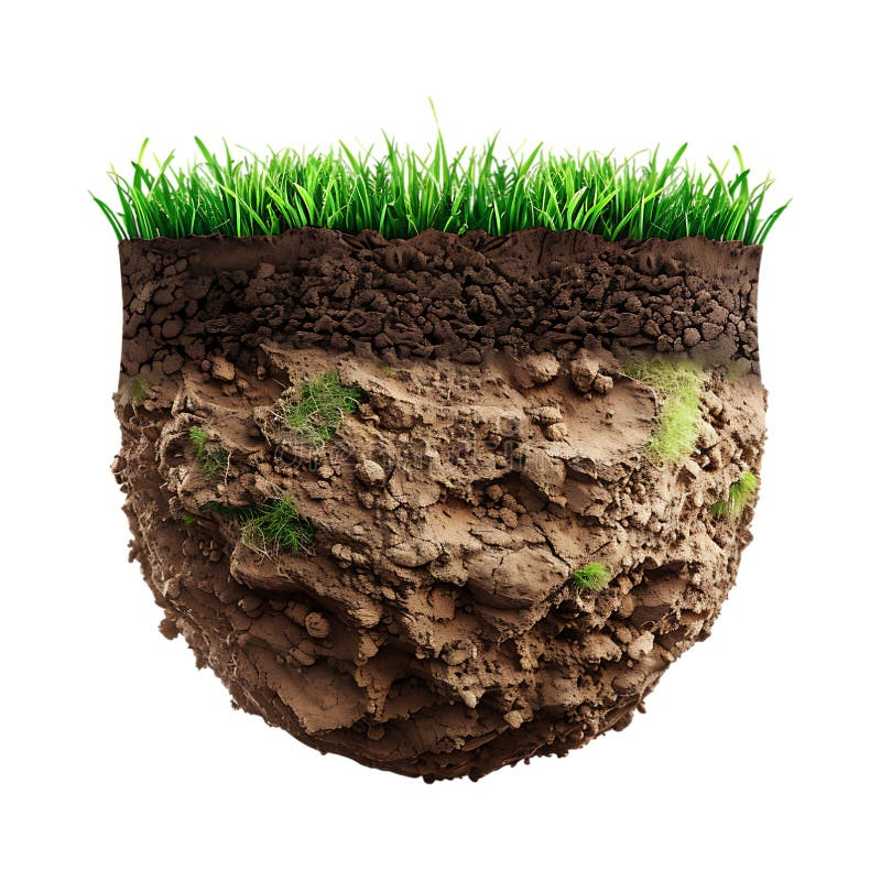Soil with Grass on Transparent Background - Ai Generated Stock ...