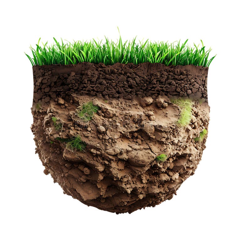 Soil with Grass on Transparent Background - Ai Generated Stock ...