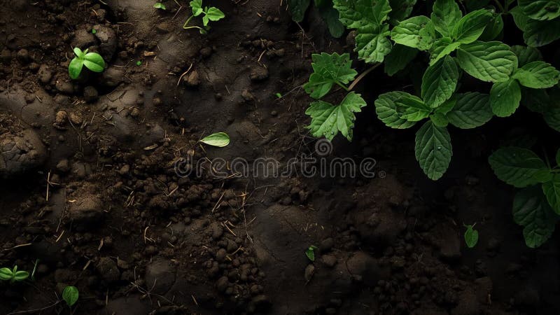 Exploring Soil and Greenery in a Vibrant Natural Environment Stock ...