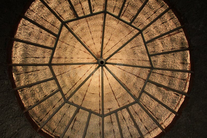 Soil House Hexagonal Ceiling Roof Structure Stock Photo - Image of clay ...