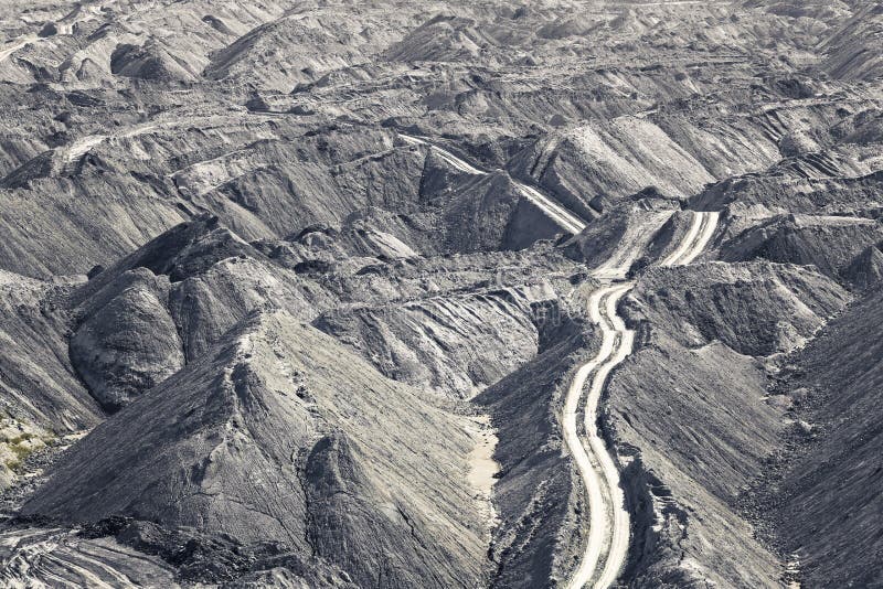 Coal mine land layer stock photo. Image of transportation - 44100876