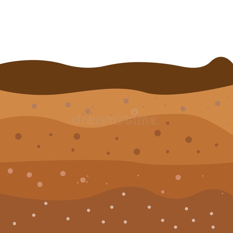 Soil Layer Seamless Texture. Stock Illustration - Illustration of ...