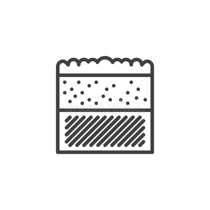 Soil layers line icon stock vector. Illustration of hollow - 289972768