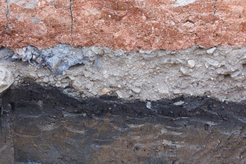 Soil Layers in Underground Earth of Science Stock Photo - Image of ...