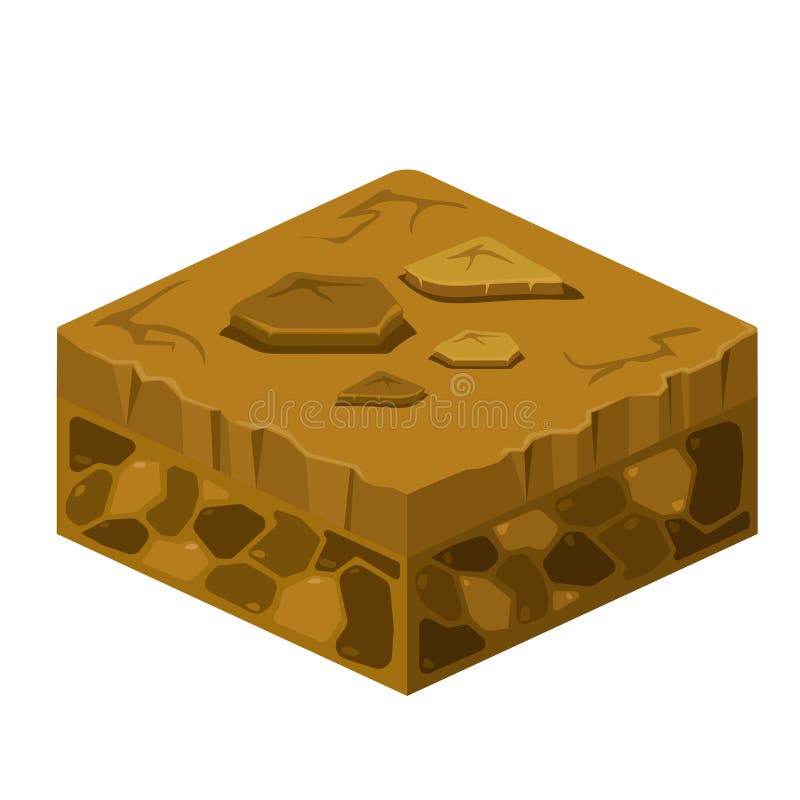 Soil Layers Vector Isometric Image Stock Vector - Illustration of ...