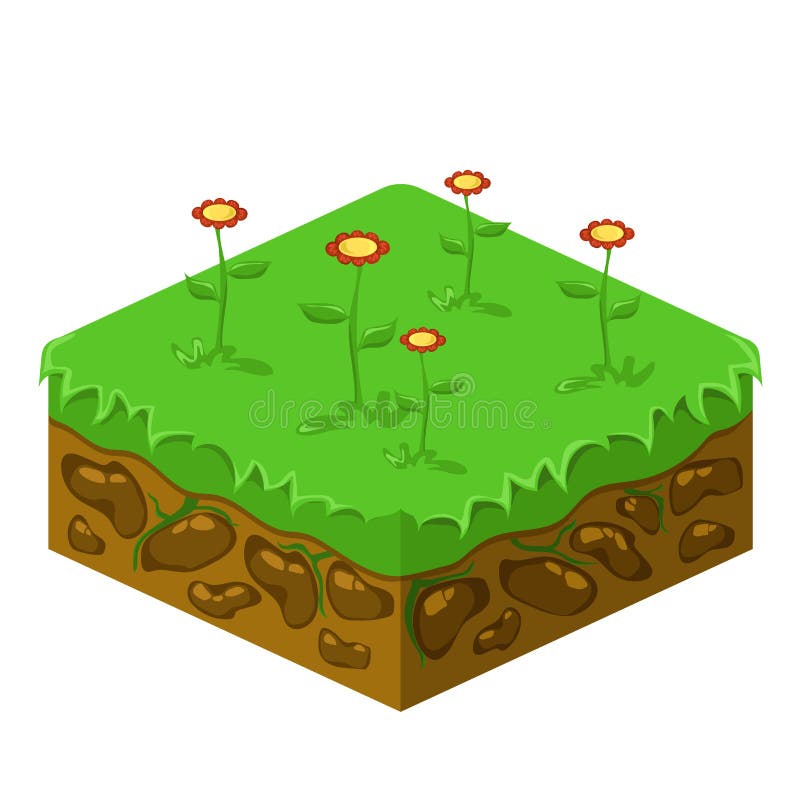 Soil Layers Vector Isometric Image Stock Vector - Illustration of ...