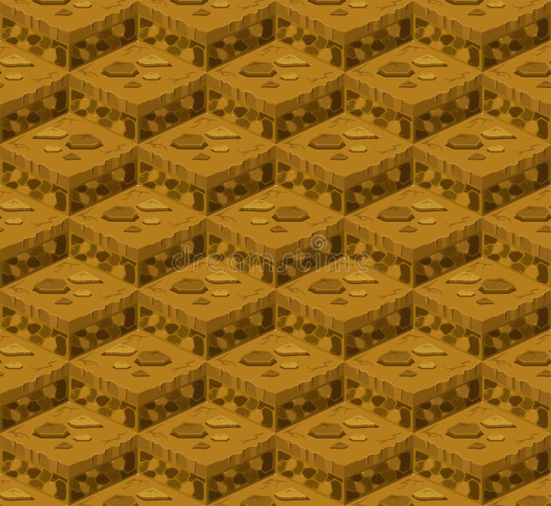 Soil Layers Vector Isometric Pattern Stock Vector - Illustration of ...