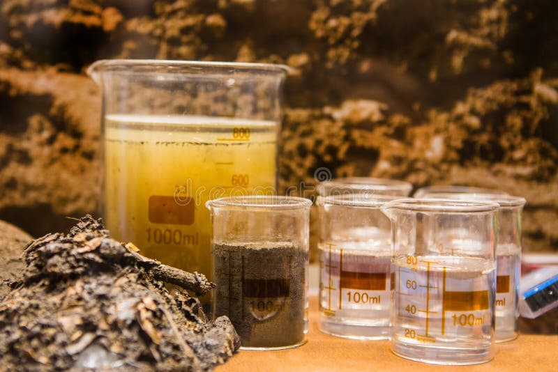 Soil Mineral Experiments on Display in the Museum Editorial Photo ...