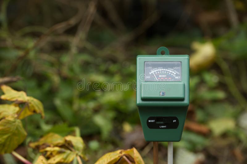 Soil Moisture, Light Intensity and PH Testing Meter Stock Image - Image ...
