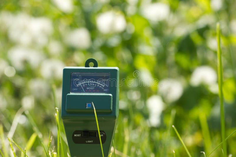 Soil Moisture, Light Intensity and PH Testing Meter Stock Photo - Image ...