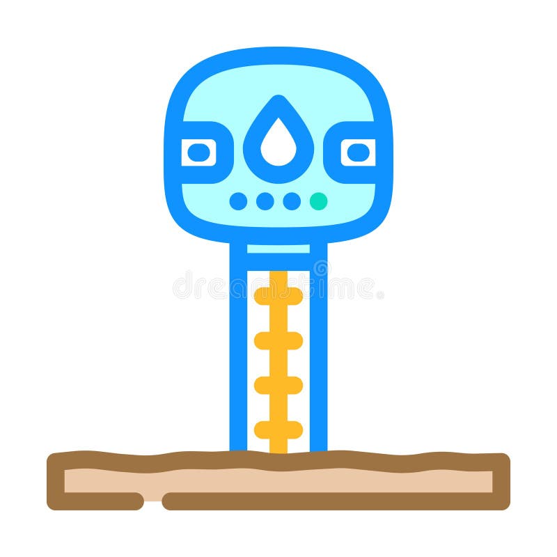 Soil Moisture Sensor Agri Tech Color Icon Vector Illustration Stock ...