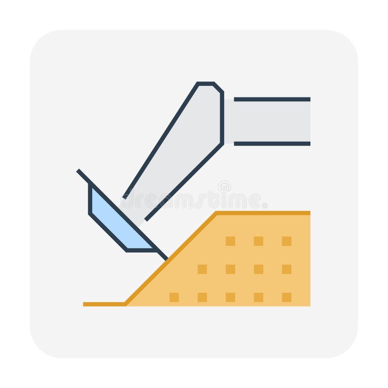 Soil Nail Wall Construction, Geotechnical Engineering Vector Icon Stock ...
