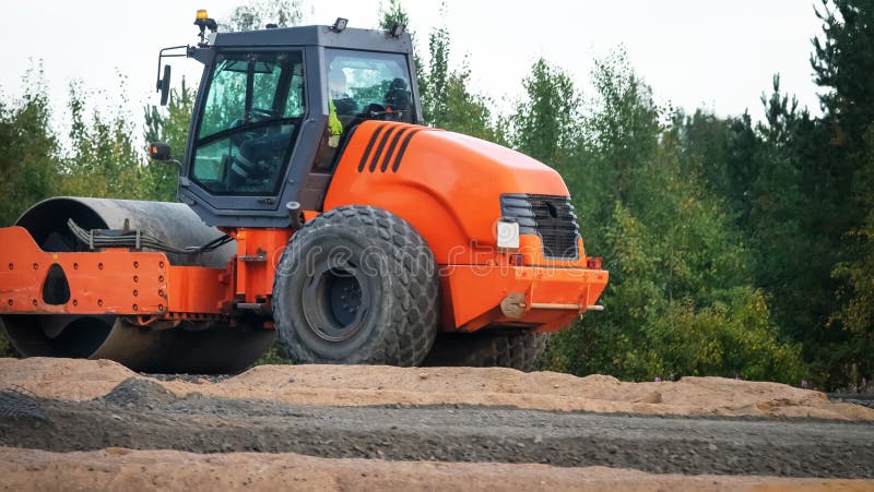 Soil packer stock photo. Image of steam, machine, travelling - 177125958