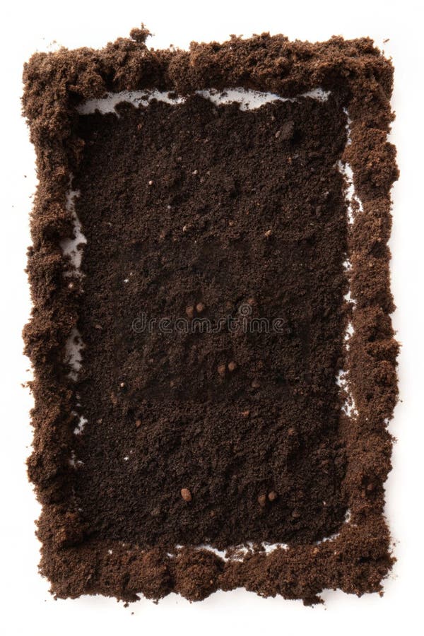 Soil Patch Texture Isolated on White Background Stock Illustration ...