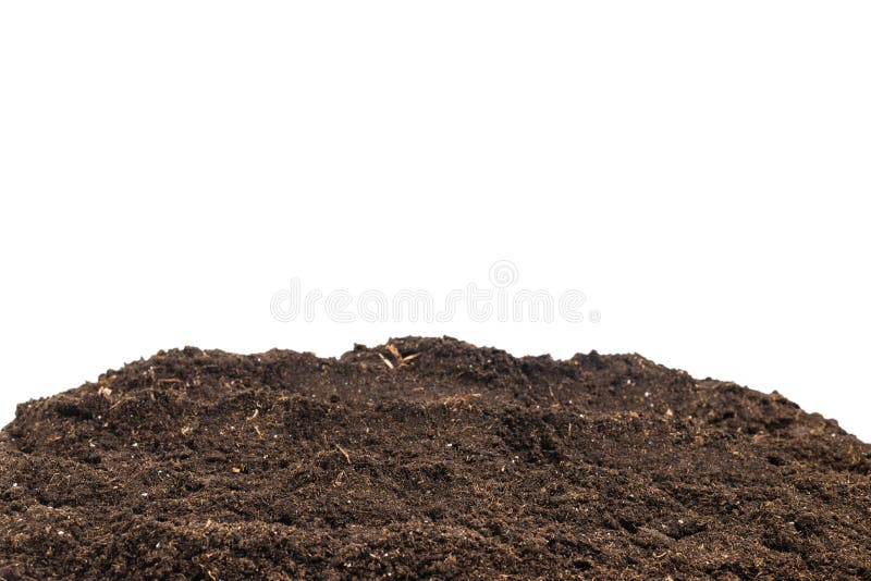 Soil for Plant Isolated on White Background Stock Image - Image of ...