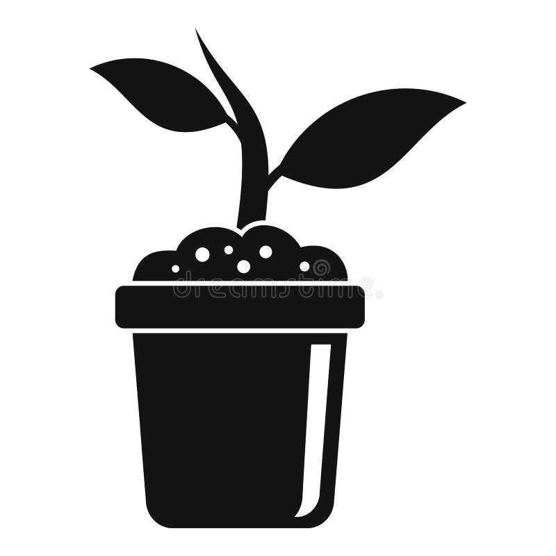 Soil Plant Pot Icon, Outline Style Stock Vector - Illustration of ...