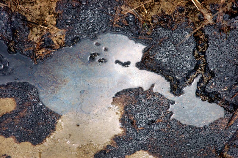 Soil Pollution by Crude Oil Stock Photo - Image of dirty, dirt: 205749414