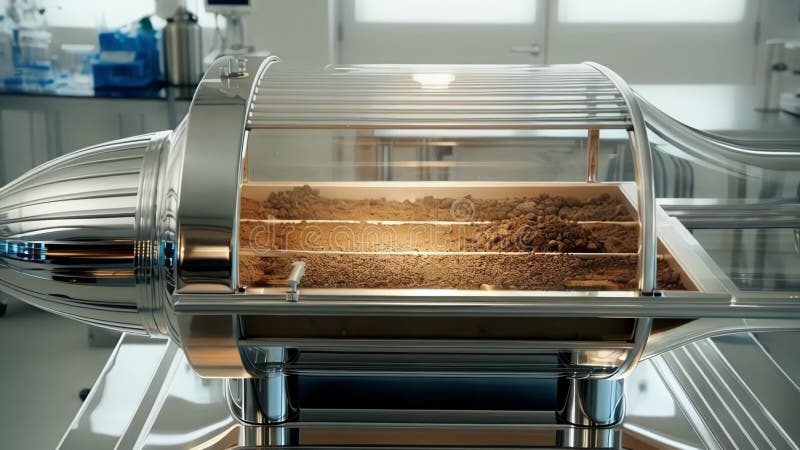 Soil Sample Analysis in Transparent Container Inside Laboratory Stock ...