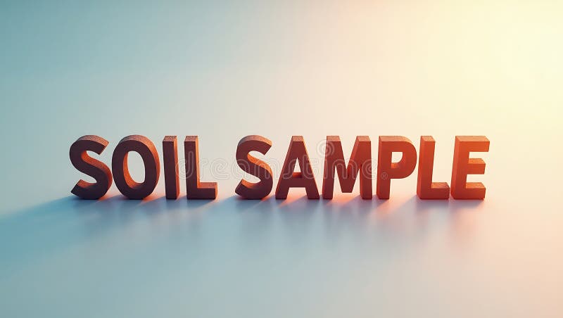 Soil Sample Letters Displayed on a Smooth Surface at Sunset Lighting ...