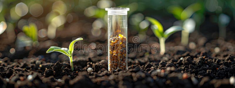 Soil sample in test tube stock photo. Image of sampling - 347522014