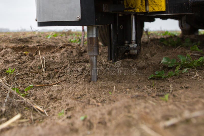 Soil Sampling. Automated Probe for Soil Samples Taking Sample with Soil ...