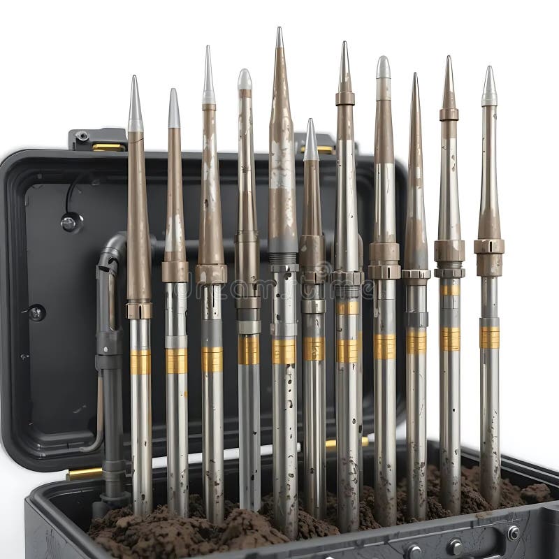 Soil Sampling Tools in Case Ready for Field Work Analysis Stock ...