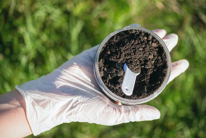 Soil science concept stock photo. Image of holding, pedology - 182671100