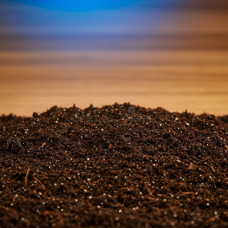 Soil and Substrate for Plants on a Wooden Surface in a Natural ...