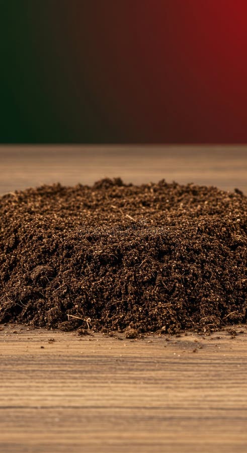 Soil and Substrate for Plants on a Wooden Surface in a Natural ...