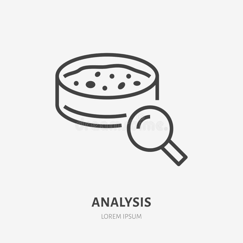 Soil Testing, Analysis Flat Line Icon. Vector Thin Sign of Environment ...