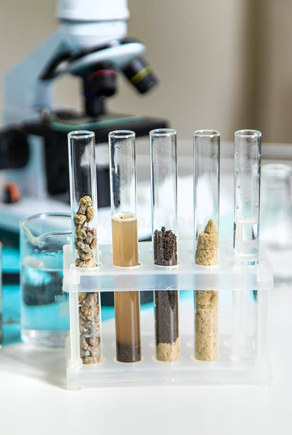 Soil Testing in the Laboratory. Selective Focus Stock Photo - Image of ...